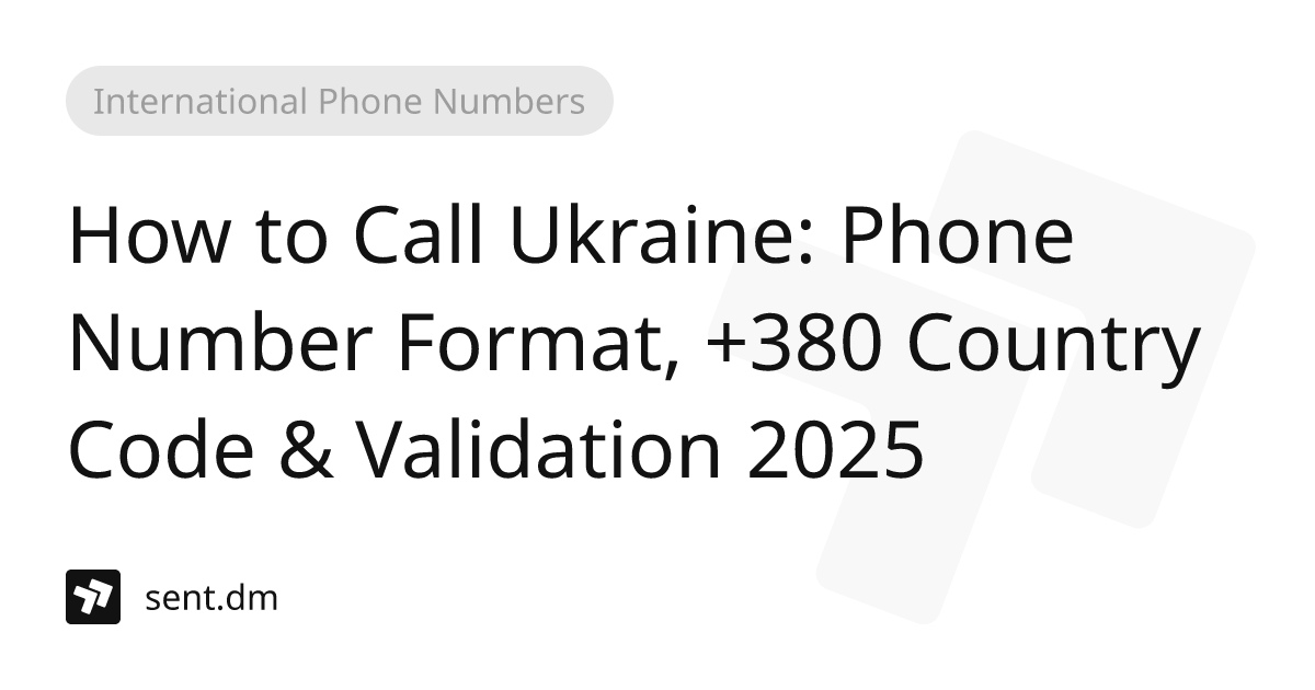 How to Call Ukraine: Phone Number Format, +380 Country Code ...