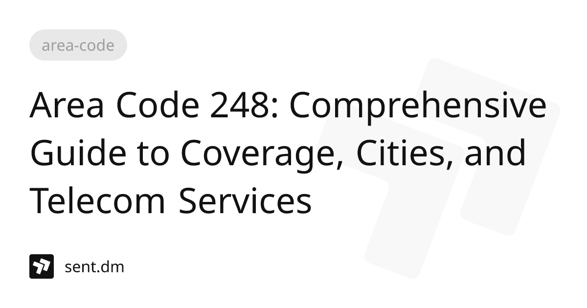 Area Code 248: Comprehensive Guide to Coverage, Cities, and Telecom ...