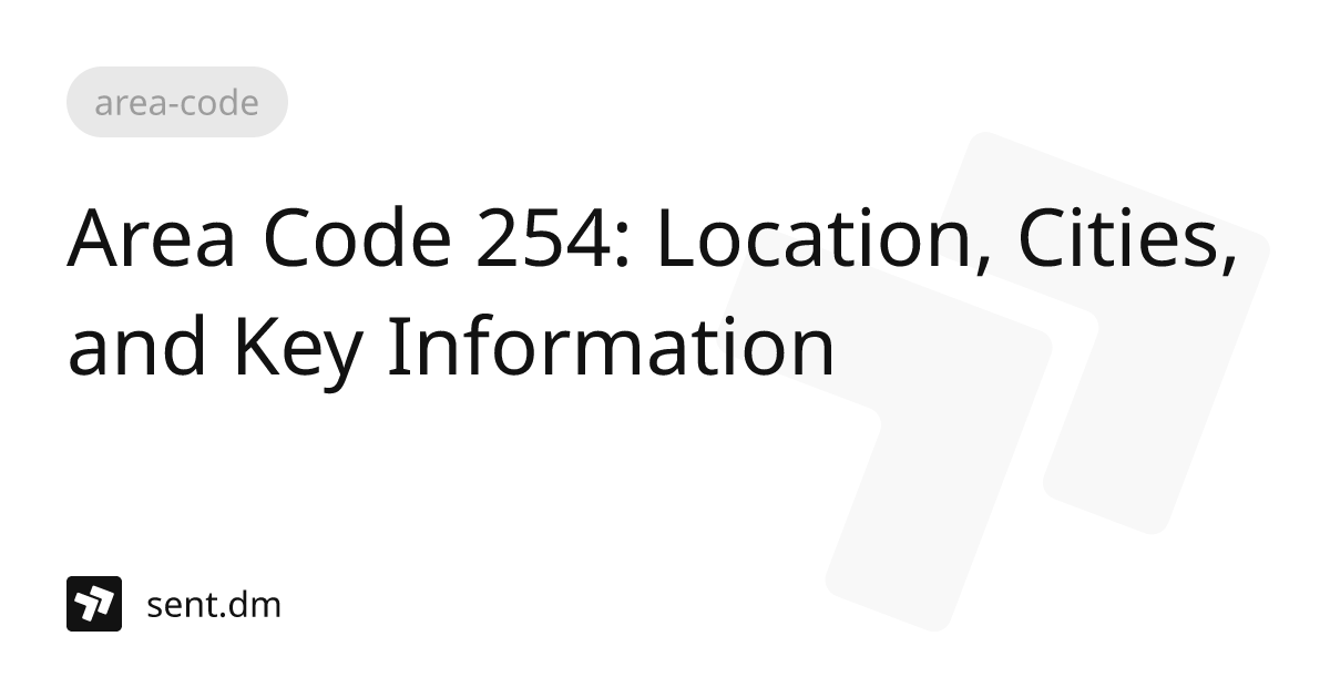 Area Code 254: Location, Cities, and Key Information