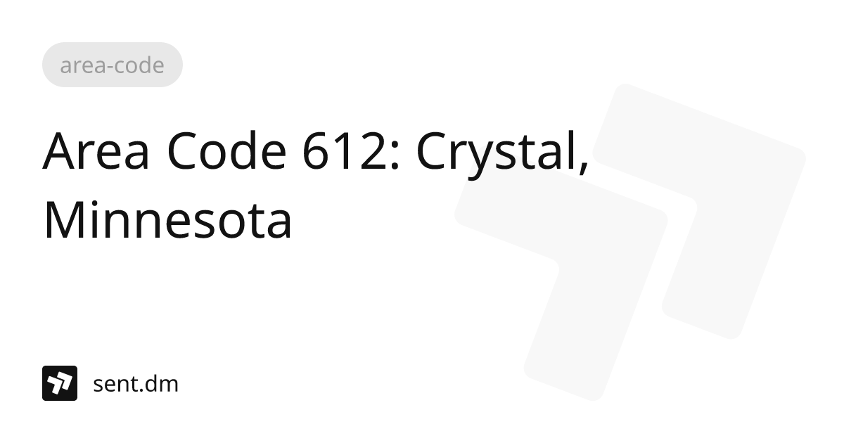 Area Code 612: Crystal, Minnesota