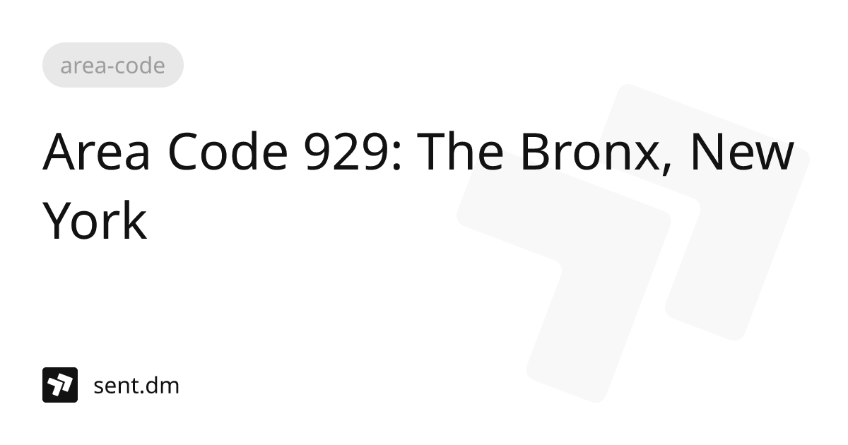 Area Code 929: The Bronx, New York