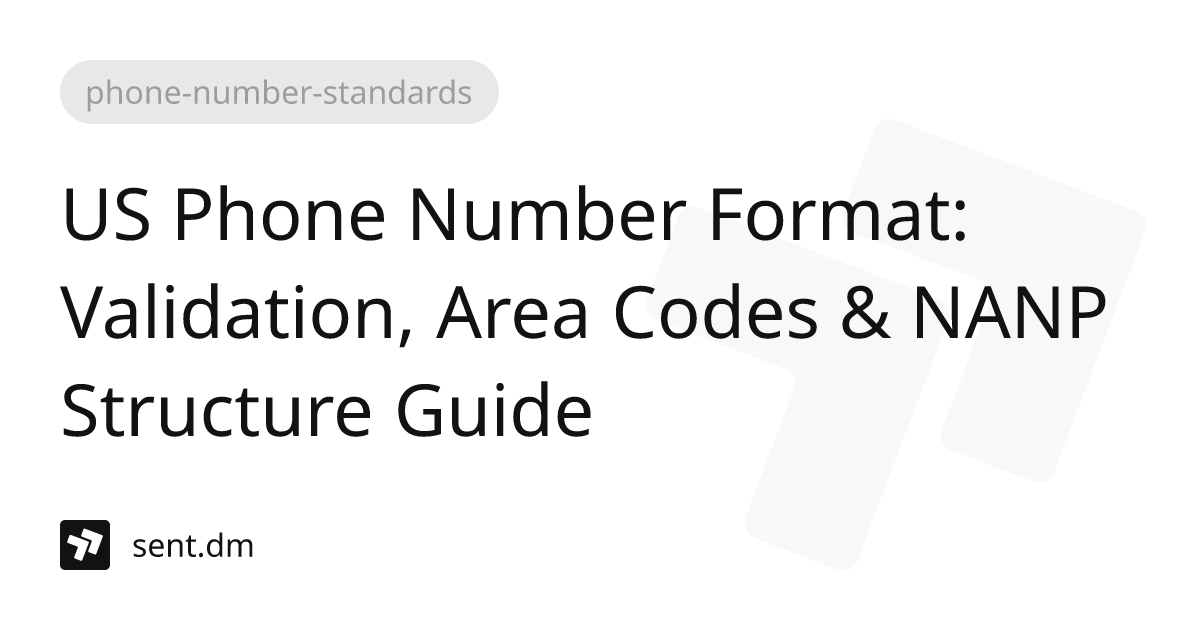 US Phone Number Format: Validation, Area Codes & NANP Structure Guide