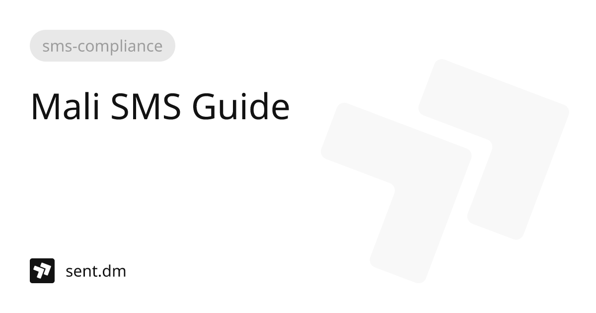 Mali SMS Guide