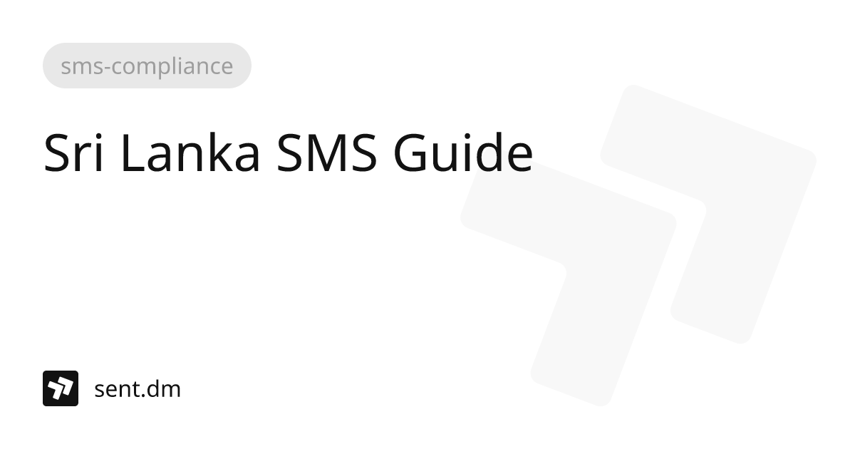 Sri Lanka SMS Guide