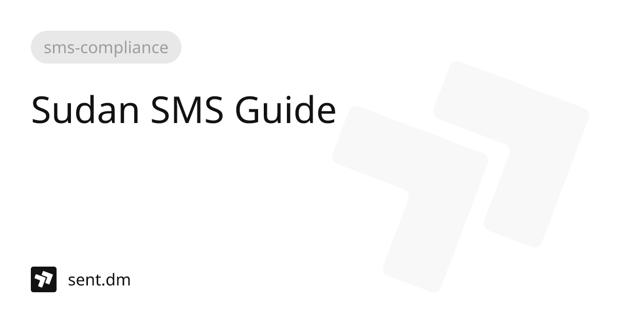 Sudan SMS Guide